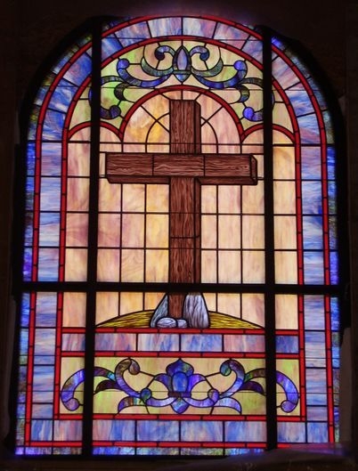 Stained Glass Windows with Crosses